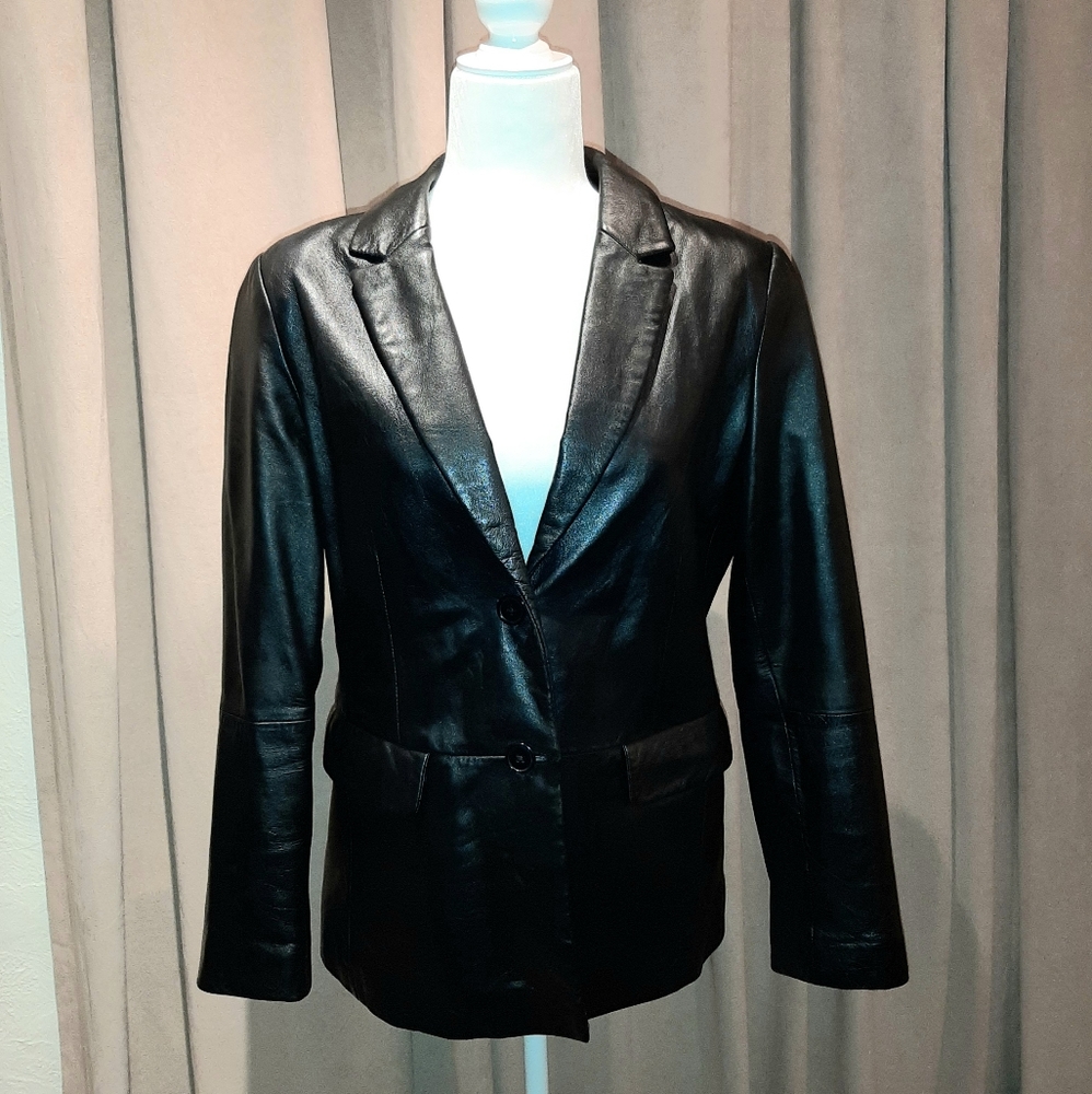 Jaclyn Smith Classic Collection Leather Jacket - Gem